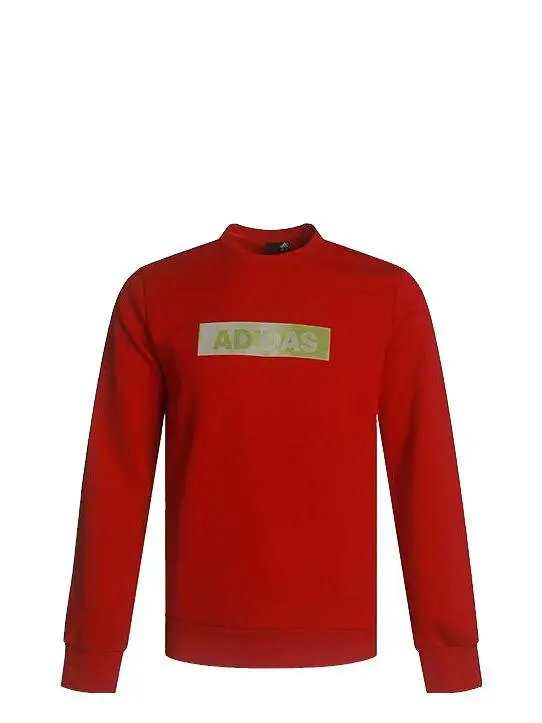 Adidas Alphabet Logo Casual Knit Pullover - Red