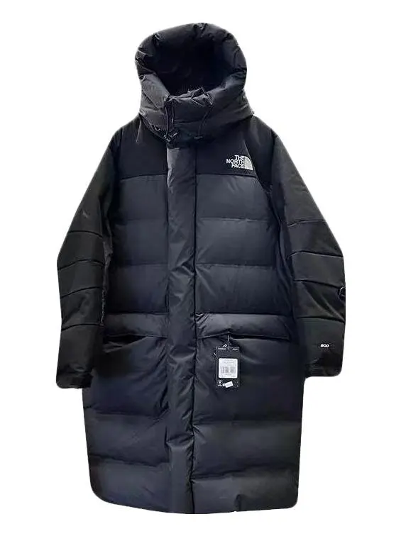 The North Face Logo Hooded Puffer Coat - Black