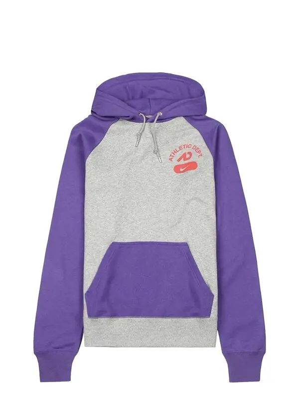 Nike Logo Athletic Hoodie - Purple/grey