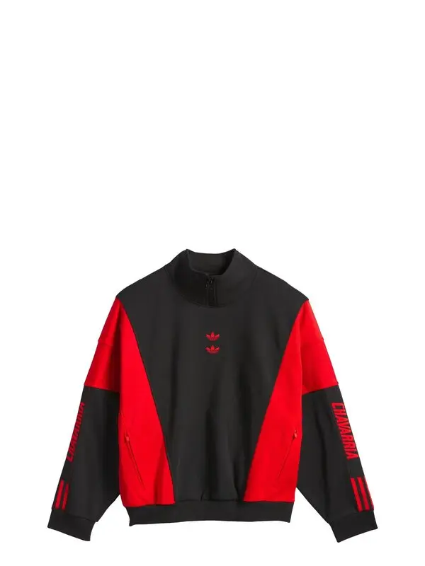 Adidas X Willy Chavarria Watsonville Sweatshirt 'black Red - Black/red