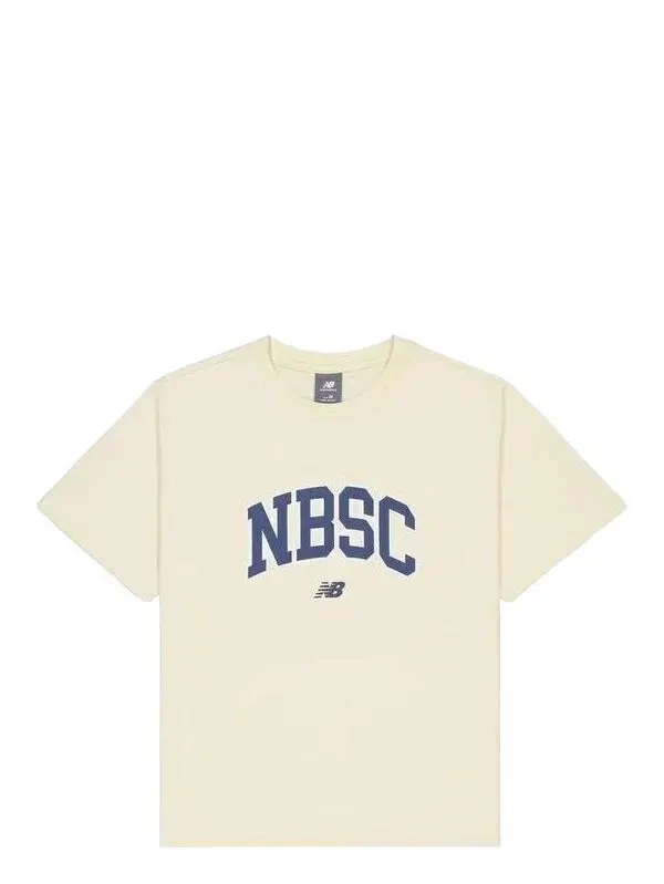 NEW BALANCE Nbsc Cotton T-shirt - Beige/blue