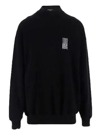 Balenciaga Barcode Crewneck Sweater - Black