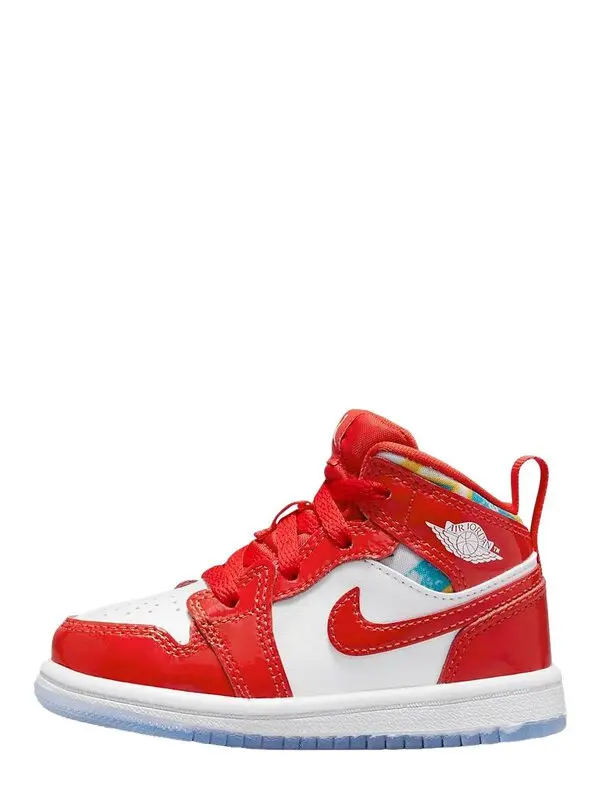 JORDAN Air 1 Mid Se Barcelona Sweater Toddler Sneakers - White/red
