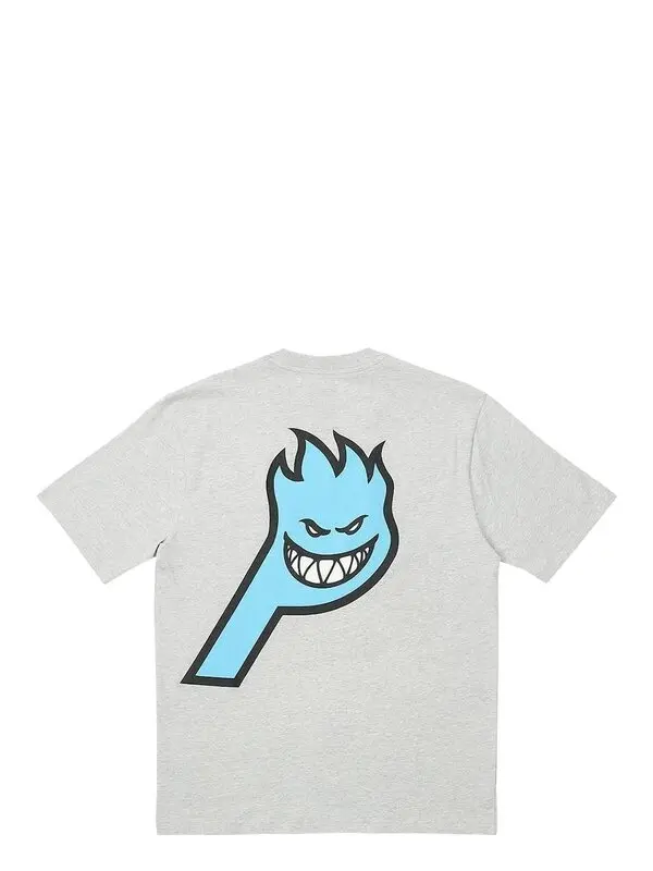 PALACE X Spitfire P-head T-shirt 'grey - Grey/blue