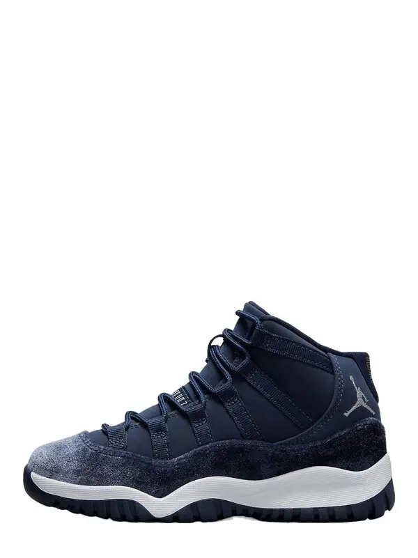 JORDAN 11 Retro Midnight Navy Velvet High Top Sneakers - Blue