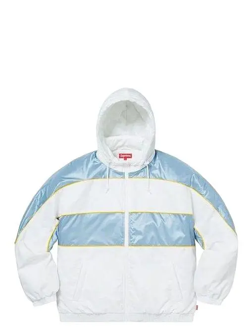 Supreme Sports Piping Puffy Jacket - White/blue