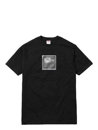 Supreme Ss18 Chair Tee Printing Short Sleeve - Black