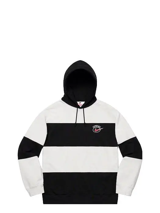 Supreme X Nike Stripe Hooded Sweatshirt - Black