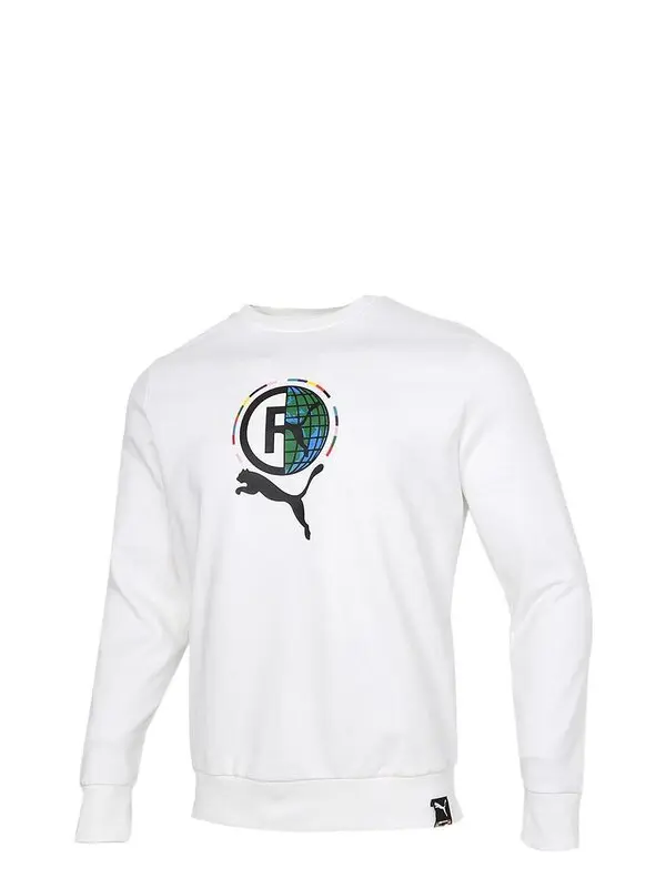PUMA Game Graphic Crewneck Sweatshirt - White/black/green