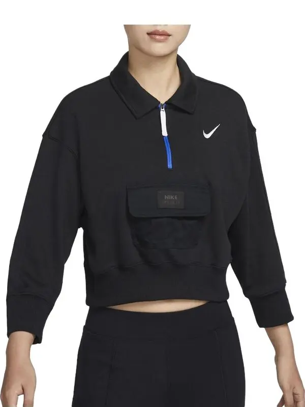 Nike City Utility French Terry Polo Jacket - Black