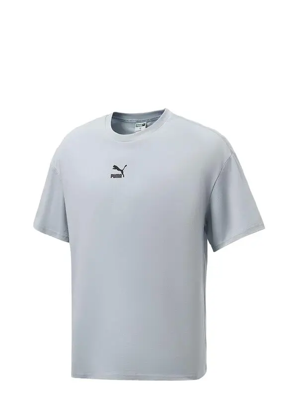 PUMA Round Neck Short Sleeve T-shirt - Light Blue