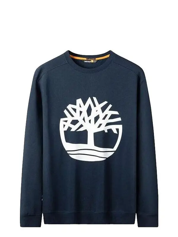 Timberland Tree Logo Long Sleeve T-shirt - Navy/white