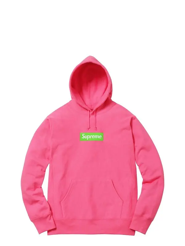 Supreme Hooded Fleece Lined Long Sleeve Sweatshirt - Pink