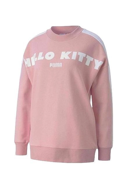 PUMA X Hello Kitty Round Neck Knitting Hoodie - Pinkred
