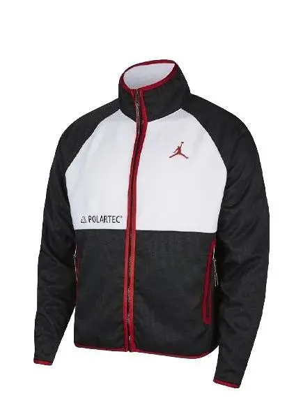 JORDAN Polartec Top Jacket - Black/white/gym Red