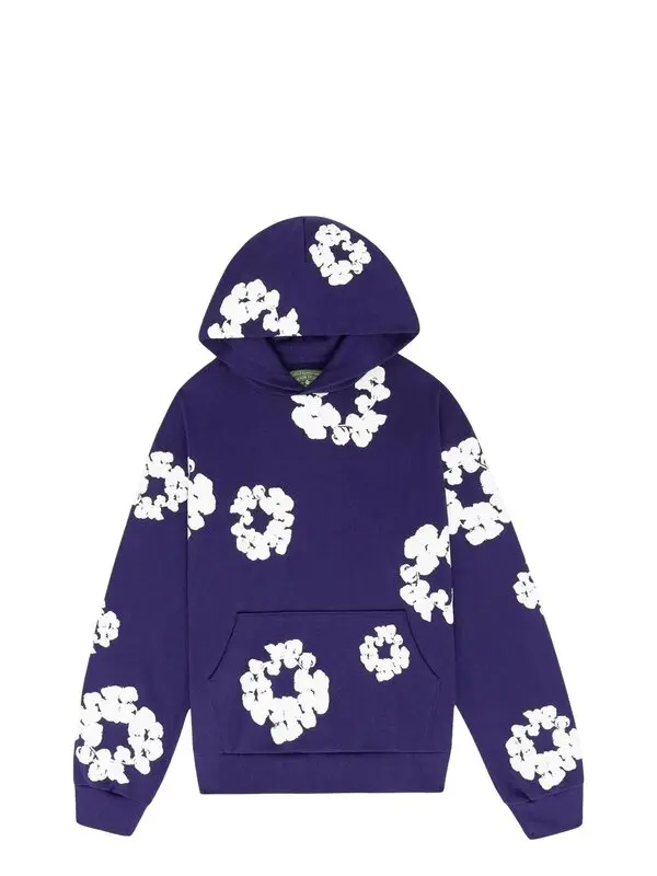 DENIM TEARS Cotton Wreath Hoodie - Purple/white