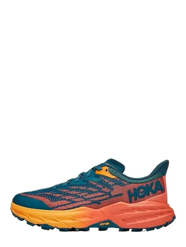 Hoka One One Speedgoat 5 Athletic Sneakers - Blue/coral Camellia