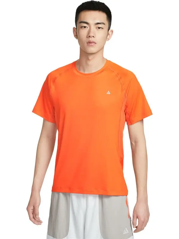 Nike Dri-fit Short-sleeve Base Layer T-shirt - Safety Orange/summit White