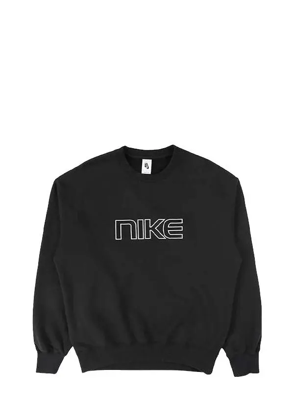 Nike Alphabet Logo Round Neck Pullover - Black