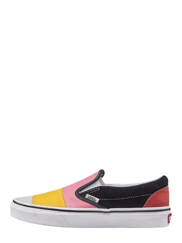 VANS Classic Slip-on Patchwork Sneakers - Red/yellow/blue
