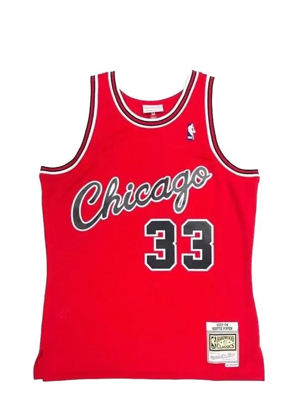Mitchell & Ness Chicago Bulls Scottie Pippen 33 Retro Jersey - Red