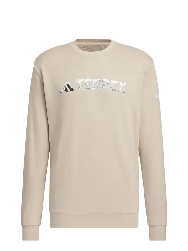 Adidas Graphic Crewneck Sweatshirt - Beige