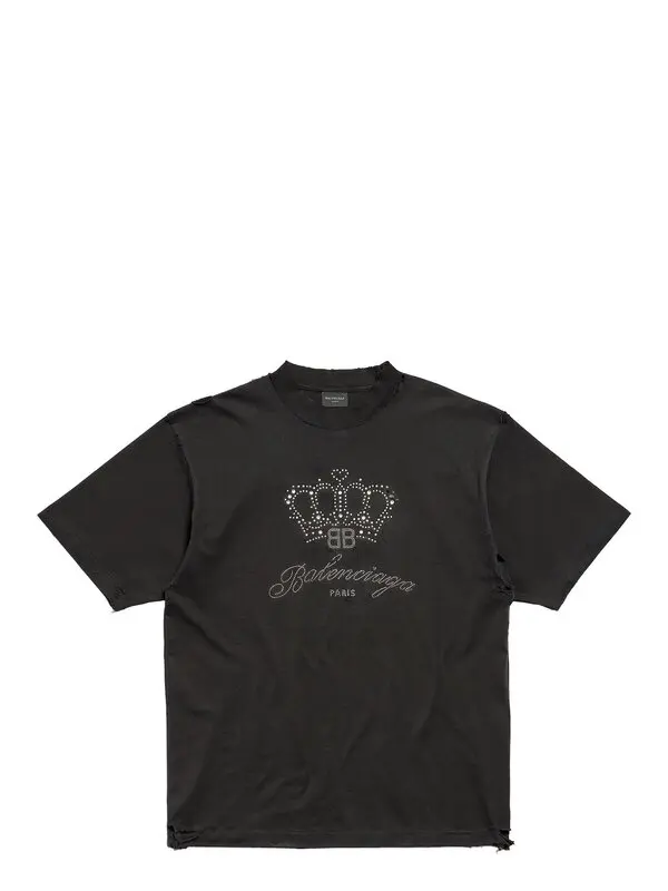 Balenciaga Bb Motel Embellished T-shirt - Black