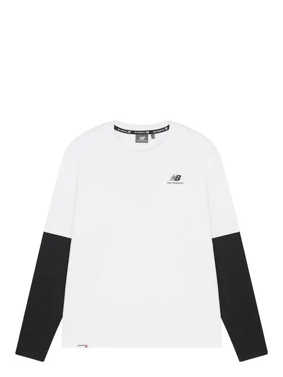 NEW BALANCE Long Sleeve Tee - White/black