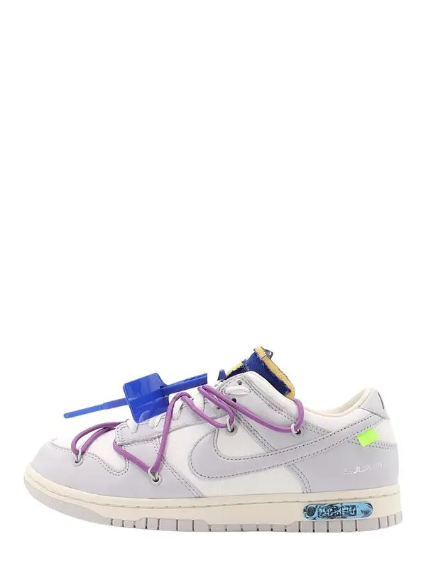 Nike Off-white X Dunk Low 'lot 48 Of 50' Sneakers - Gray/white