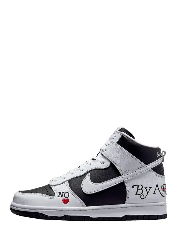 Nike Supreme Sb Dunk High 'by Any Means - Black/white