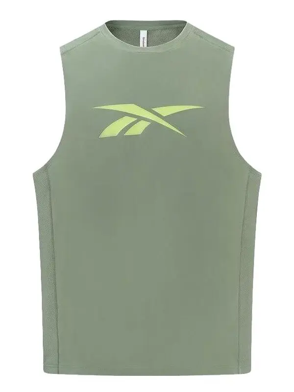 REEBOK Sleeveless Athletic Tank Top - Green