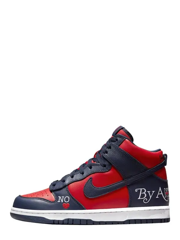 Nike Supreme X Dunk High 'by Any Means - Red/blue