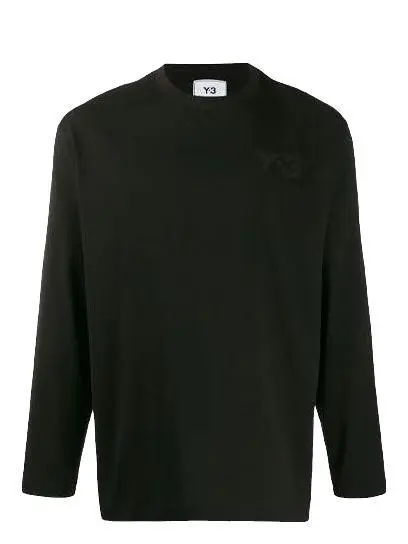 Adidas Y-3 Long Sleeve Classic Chest Logo T-shirt - Black