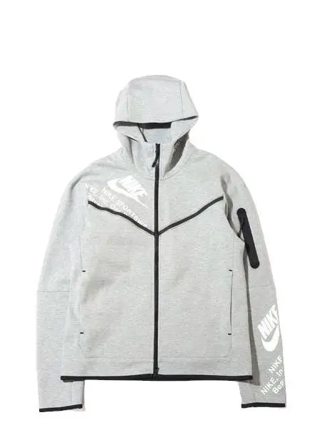 Nike Full-length Zipper Cardigan Jacket - Grey