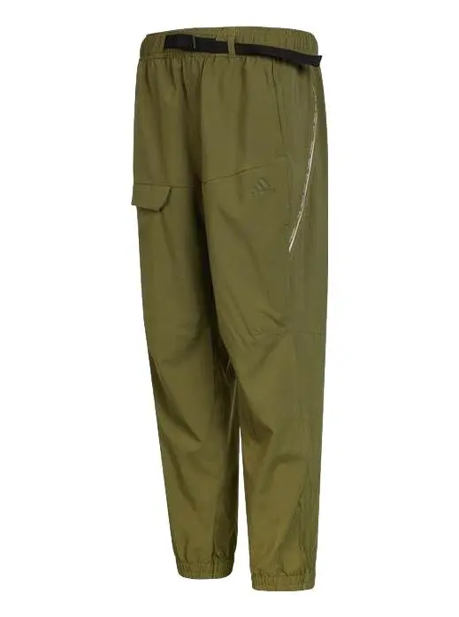 Adidas Solid Color Logo Casual Joggers/pants/trousers Autumn Green - Multi-color