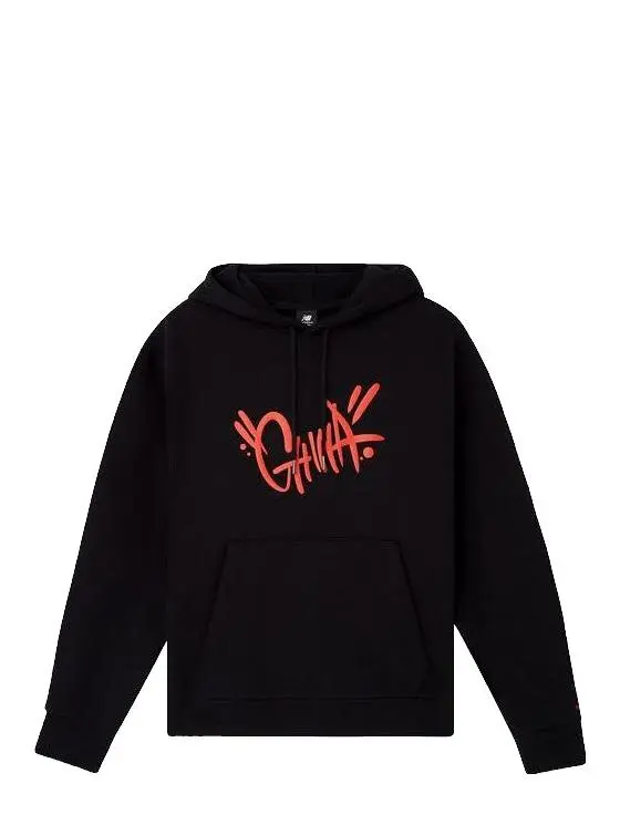 NEW BALANCE Graphic Print Hoodie - Black