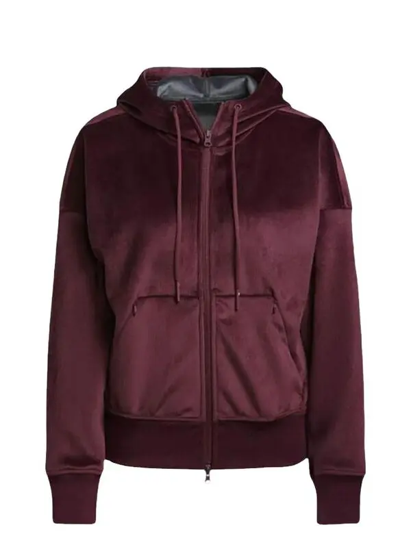 Adidas Future Icons Velour Hoodie - Burgundy