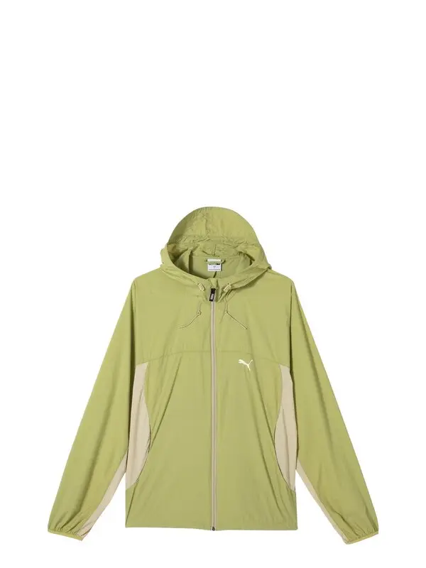 PUMA Zip-up Hooded Jacket - Green/tan