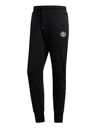 Adidas Harden Fle Logo Bundle Feet Casual Basketball Sports Long Pants - Black