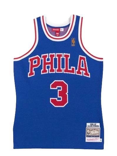 Mitchell & Ness Nba X Clot Au 96-97 Philadelphia 76ers Jersey Allen Iverson #3 - Blue