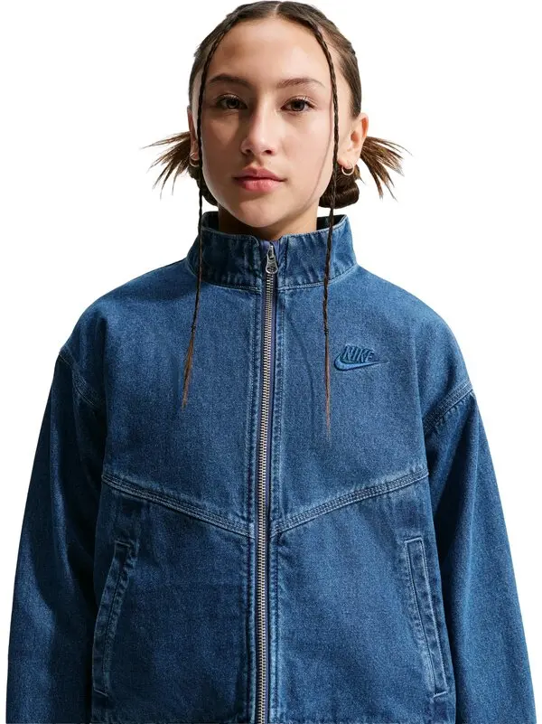 Nike Collection Windrunner Denim Jacket - Mystic Navy/aegean Storm/coastal Blue
