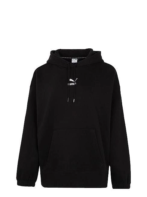 PUMA Classics Oversized Embroidered Logo Hoodie - Black