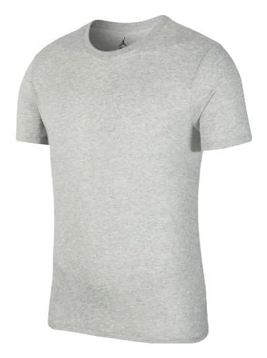 Nike Jordan Dri-fit Solid Color Quick Dry Round Neck Short Sleeve Gray T-shirt - Default Color