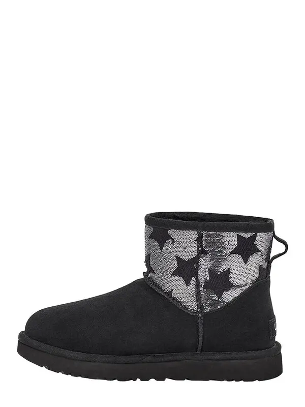 UGG Classic Mini Sequin Stars Boot - Black