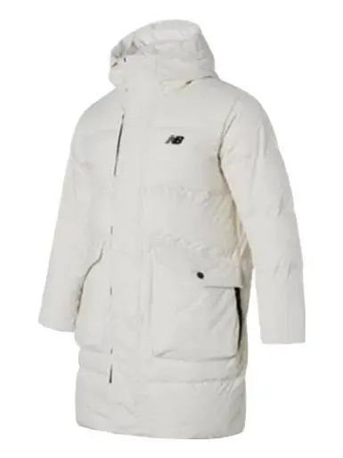 NEW BALANCE Classic Long Puffer Jacket - White