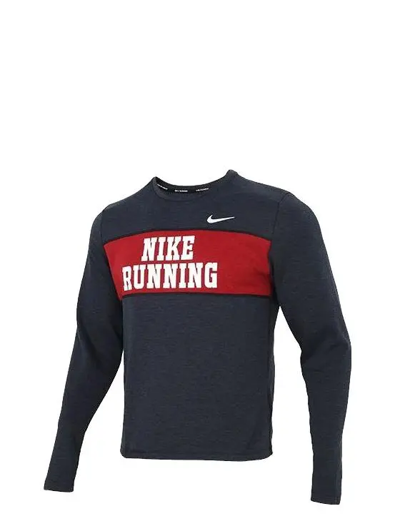 Nike Dri-fit Heritage Running Long Sleeve Top - Blue