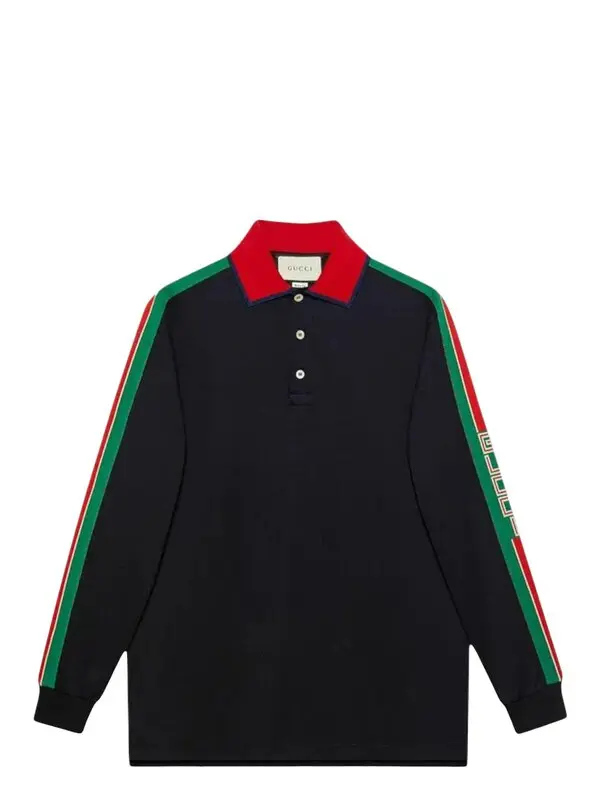 Gucci Long-sleeve Logo Polo 'multicolor - Multi-color