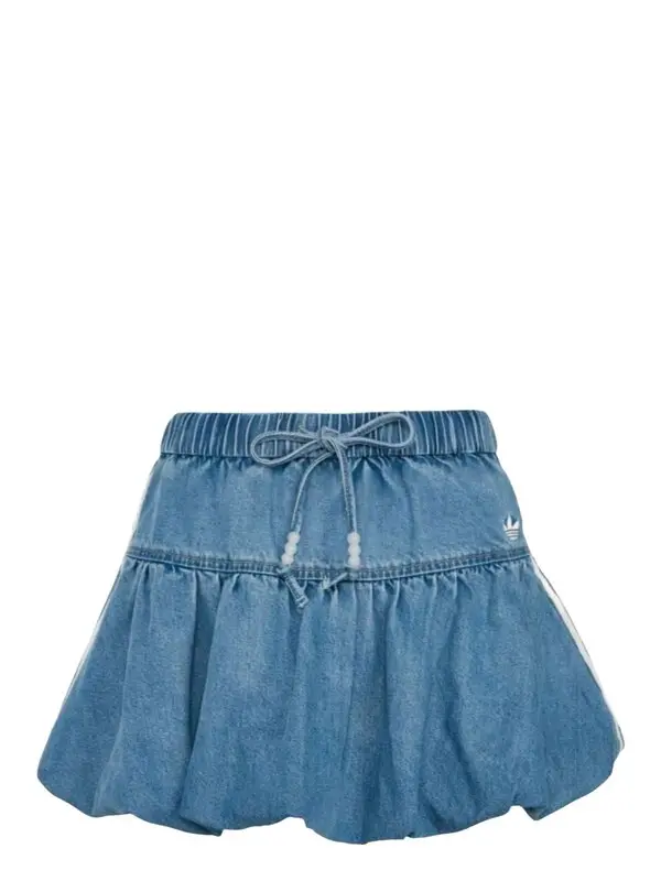 Adidas Denim Skirt With Drawstring Waist - Light Denim