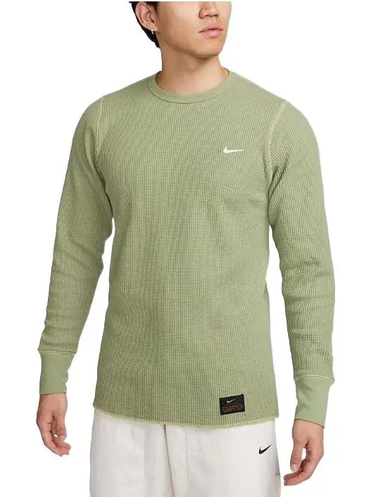 Nike Life Long Sleeve Heavy Waffle Top - Green