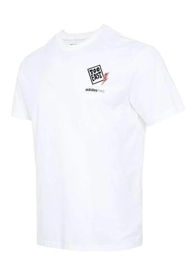 Adidas Neo Logo Printing Sports Short Sleeve - White